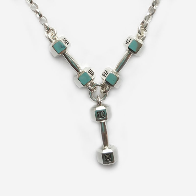 10kg Triple Dumbbell Pendant with Chain - Gym Jewellery NZ | Health ...